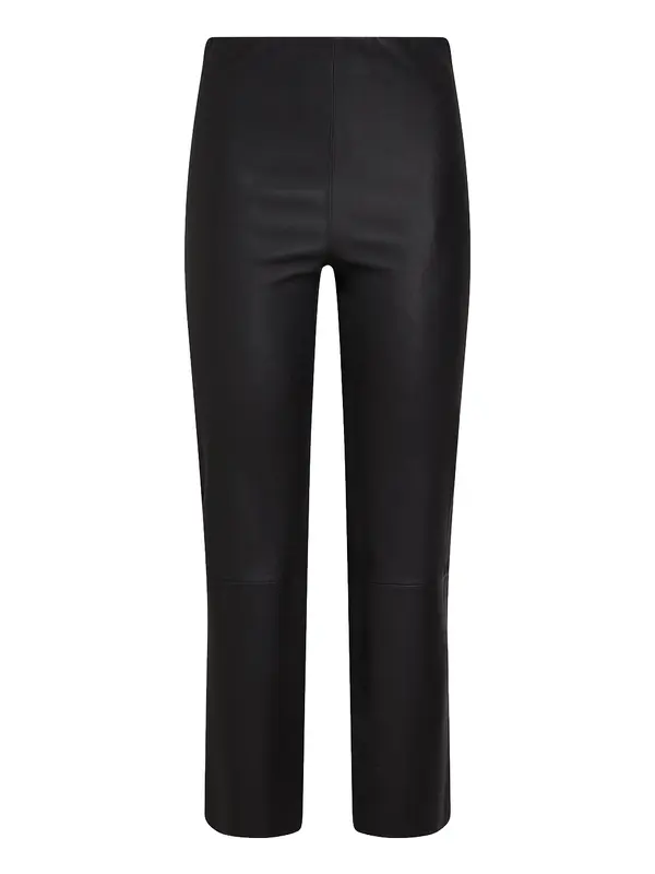 BY MALENE BIRGER Florentina Leather Slim-leg Pants - Black