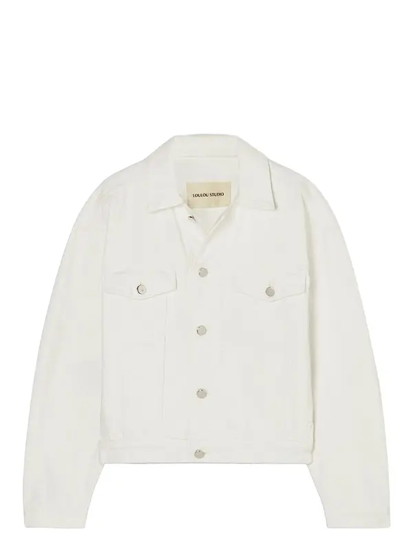 LOULOU STUDIO Denim Trucker Jacket - Ivory