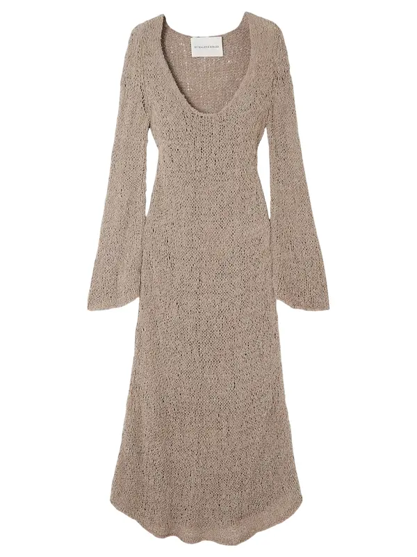 BY MALENE BIRGER Paige Cotton-blend Maxi Dress - Taupe