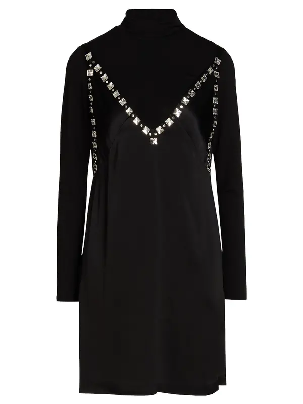 Maje Crystal-embellished Mini Dress - Black