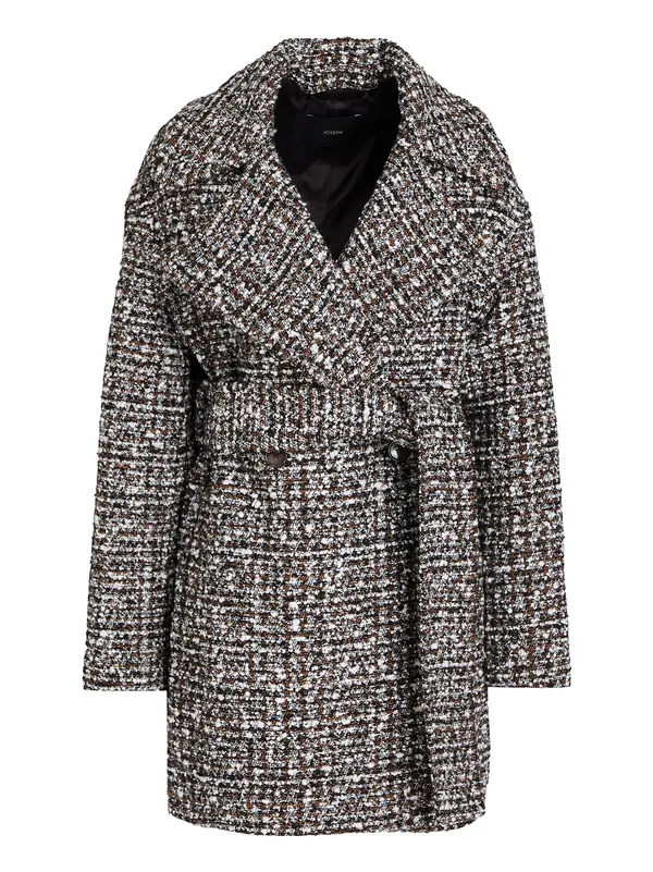 JOSEPH Bouclé-tweed Coat - Black
