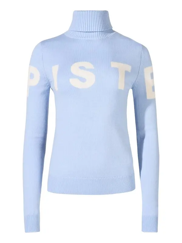 Perfect Moment Piste Merino Wool Sweater - Bluebird-blue