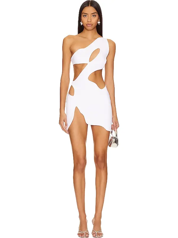 MOTHER OF ALL Swan Mini Dress - White