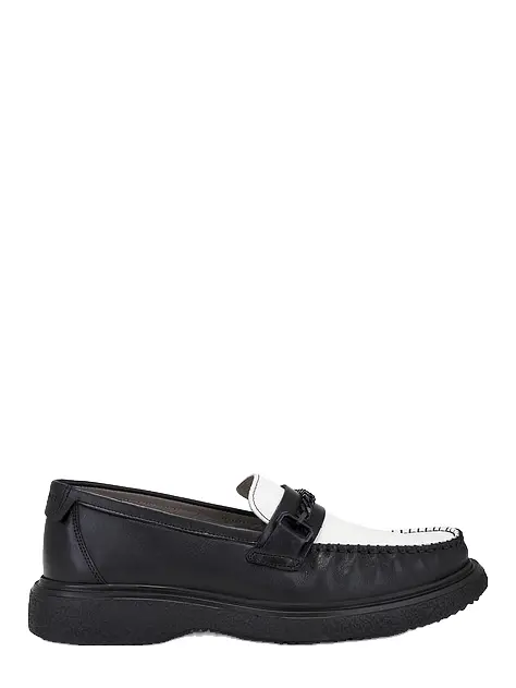 ALLSAINTS Gibbs Chain Loafer - Black & White