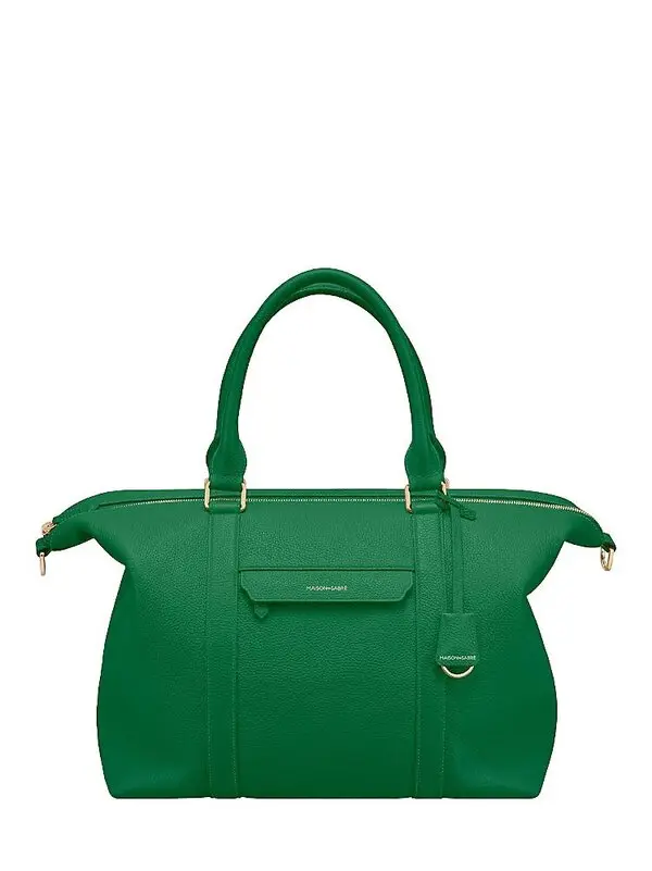 MAISON DE SABRE Large Leather Weekender Bag - Emerald Green