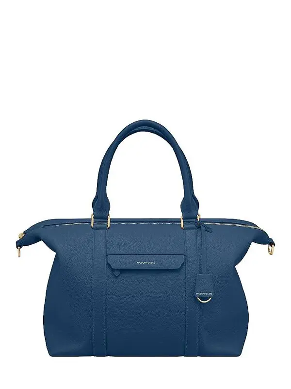 MAISON DE SABRE Large Leather Weekender Bag - Pacific Blue