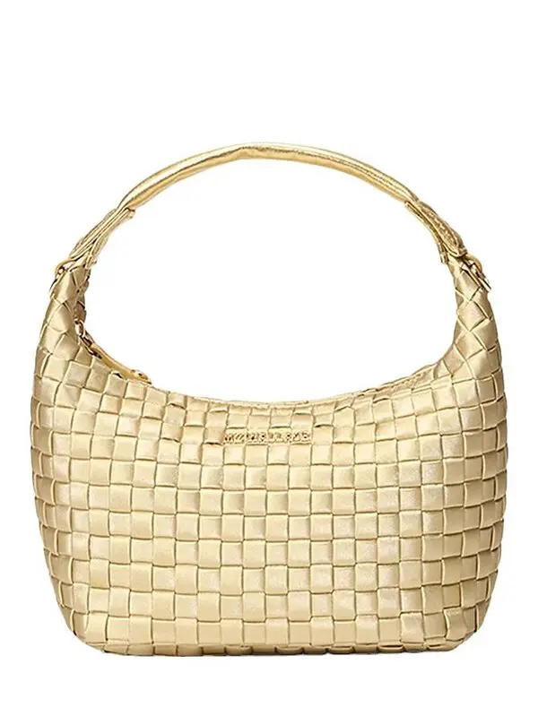 Mz Wallace Mini Woven Hobo Bag - Light Gold Pearl/gold