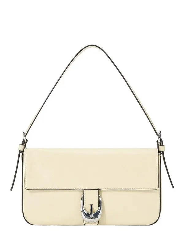 Staud Harlow Leather Shoulder Bag - Cream Leather