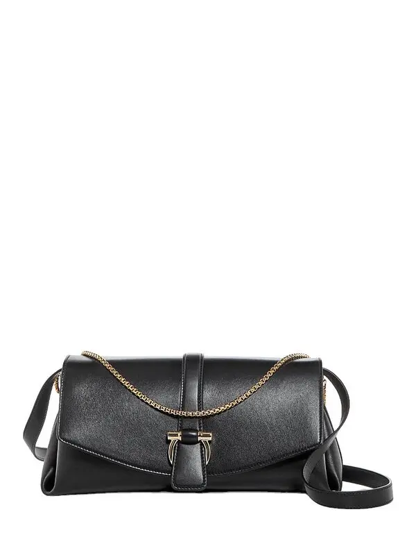 FERRAGAMO Leather Medium Crossbody Bag - Nero