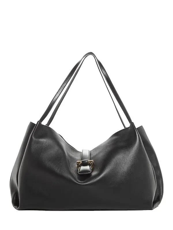 FERRAGAMO Leather Tote Bag - Nero