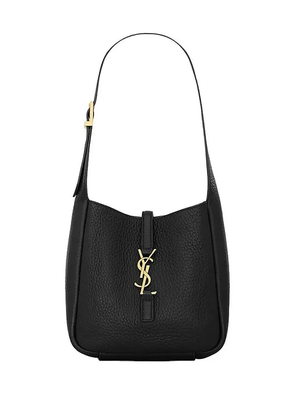 Saint Laurent Le 5 A 7 Supple Baby Shoulder Bag - Black Grained Leather