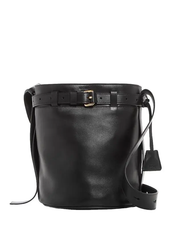 Moschino Leather Bucket Bag - Black Multi