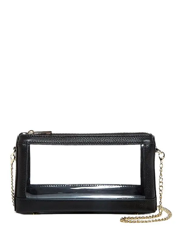 F & W STYLE Clear Clutch - Black