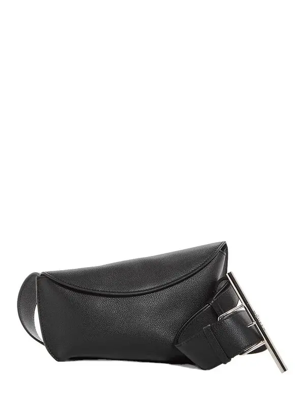 Alexander McQueen T-bar Leather Sling Bag - Black