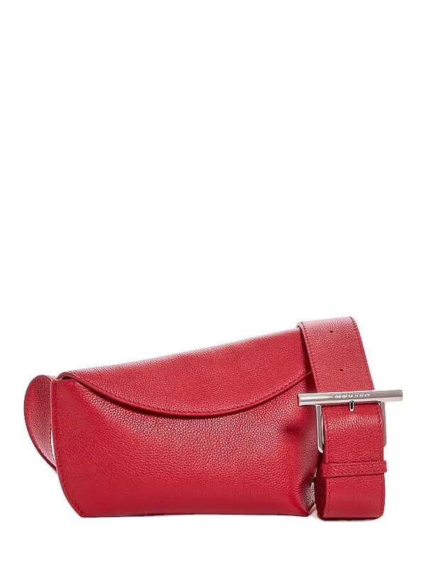 Alexander McQueen T-bar Leather Sling Bag - Dark Red