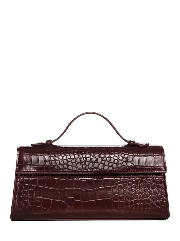 Aqua East West Top Handle Bag - Burgundy