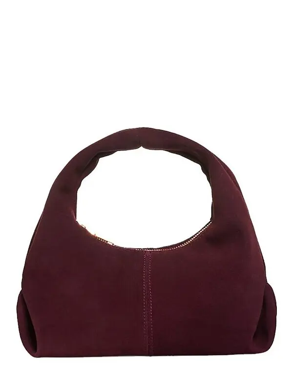 Aqua Suede Hobo Bag - Red
