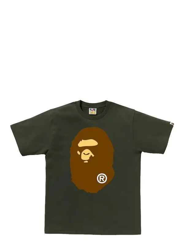 A BATHING APE Big Ape Head Tee Shirt - Olive Drab
