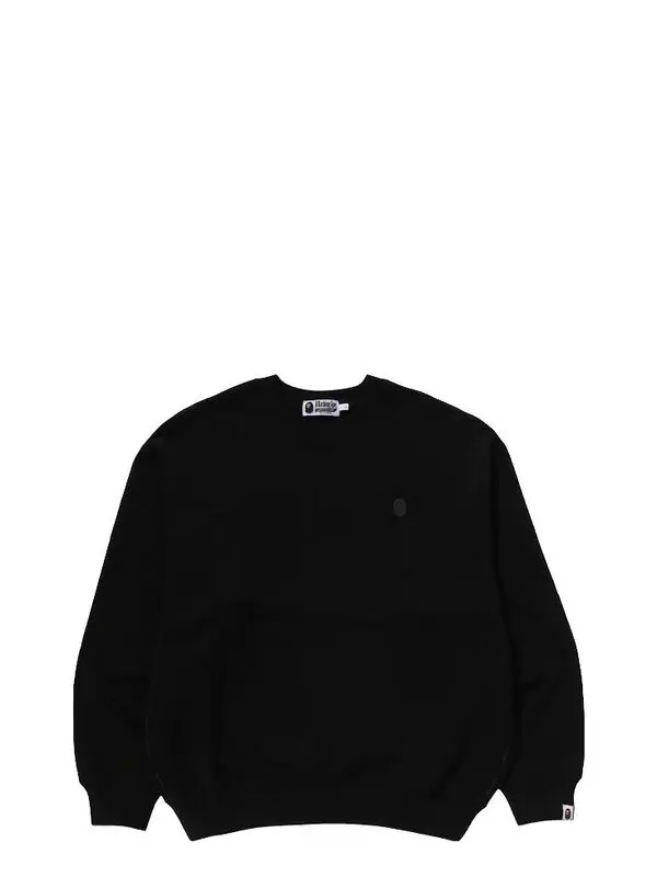 BAPE One Point Relaxed Fit Crewneck Sweatshirt - Black