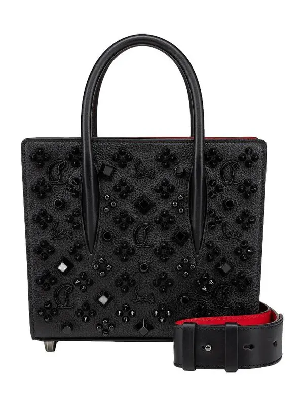 CHRISTIAN LOUBOUTIN Paloma Mini Top Handle Bag - Black