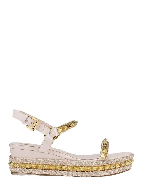 CHRISTIAN LOUBOUTIN Pyraclou Wedges - Leche