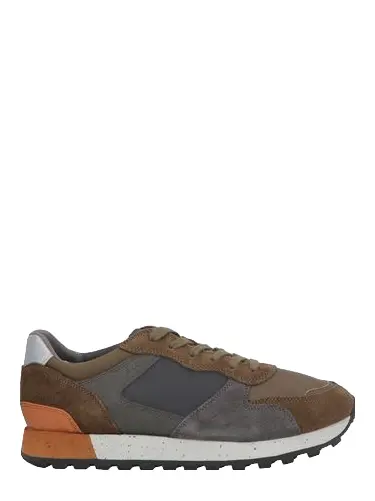 Geox Leather And Textile Sneakers - Green