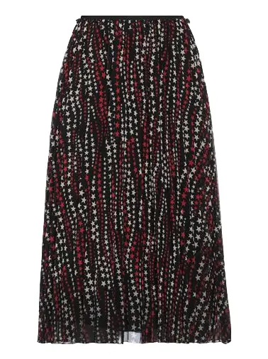 Red Valentino Chiffon Midi Skirt - Black