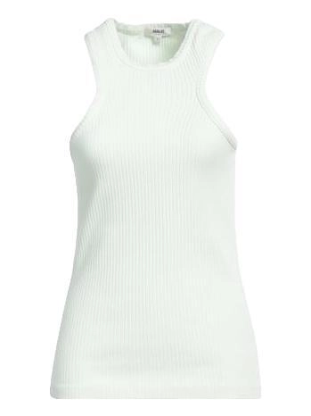 AGOLDE Ribbed Organic Cotton Elastane Tank Top - Light Green