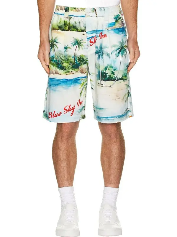 BLUE SKY INN Island Poplin Shorts - White