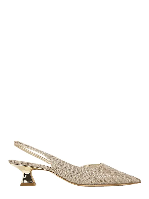 Franco Sarto Slingback Heels - Silver