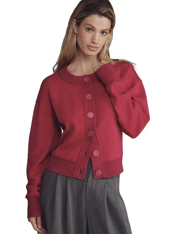 Maeve The Sutton Cardigan Sweater - Bright Raspberry