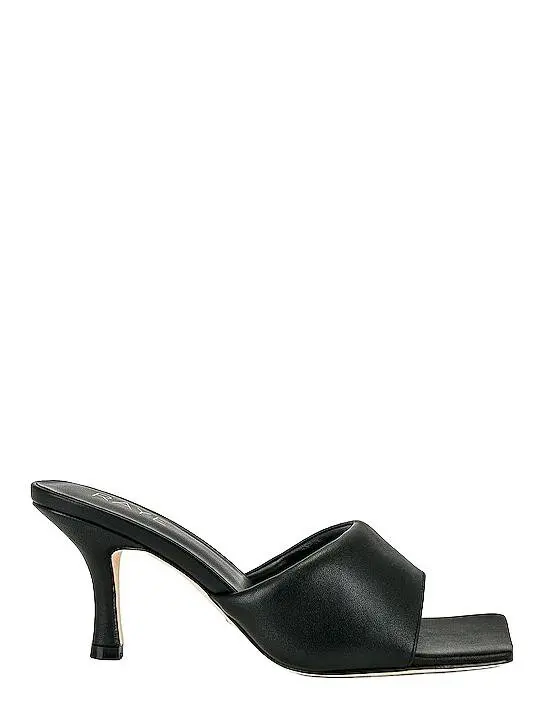 Raye Abie Square Toe Spool Heel Mules - Black