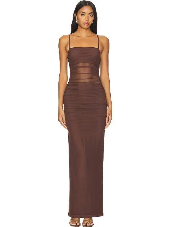 Superdown Celeste Maxi Dress - Chocolate