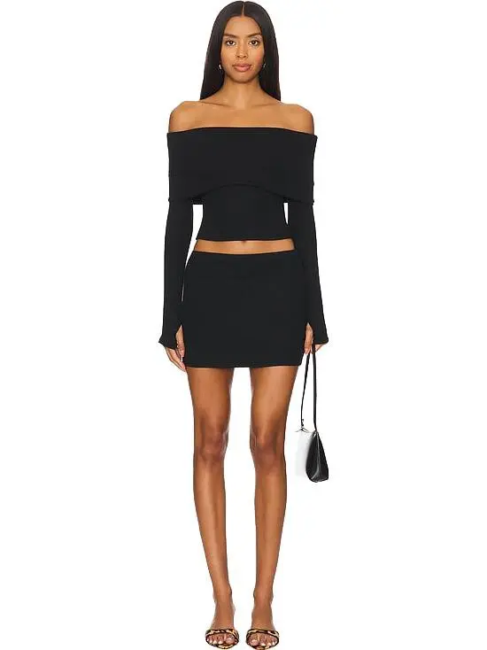 Superdown Marks Skirt Set - Black