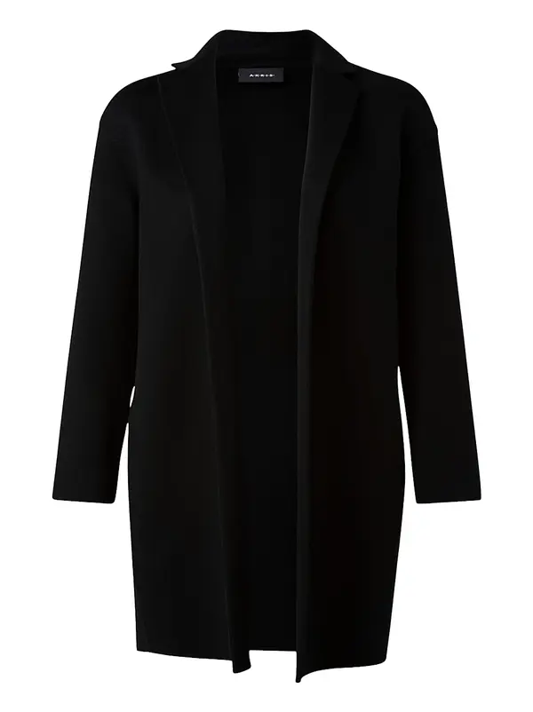 Akris Mae Brushed Cashmere Coat - Black
