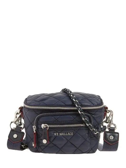 Mz Wallace Micro Crosby Diamond Quilted Nylon Sling Bag - Dawn