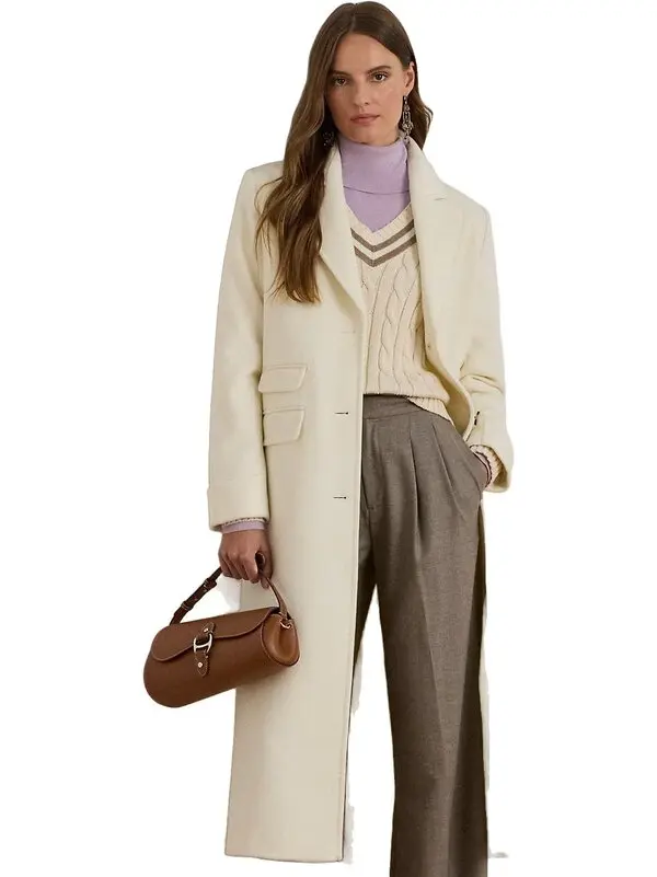 Ralph Lauren Wool-blend Reefer Coat - Moda Cream