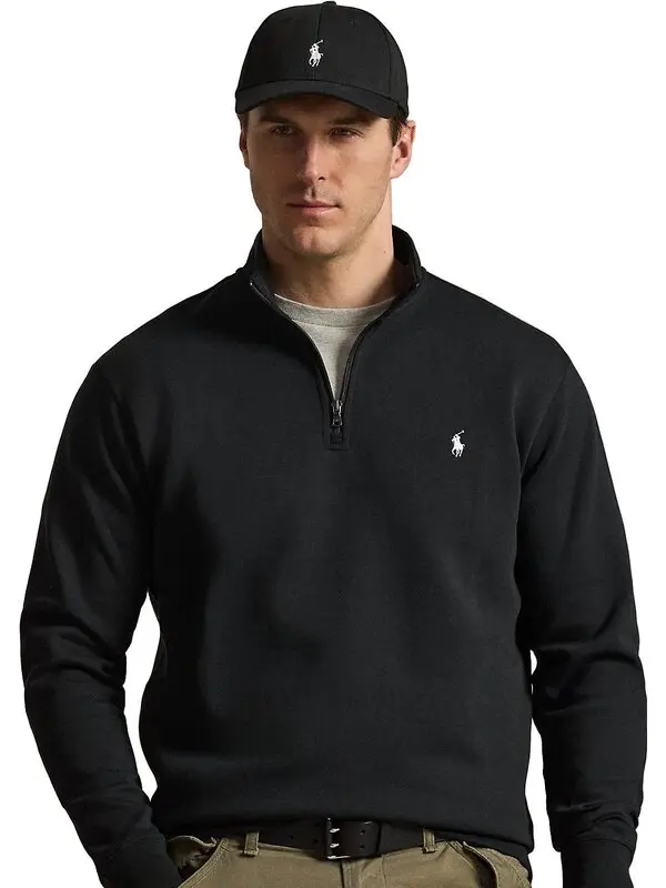 Ralph Lauren Double-knit Quarter-zip Pullover - Polo Black