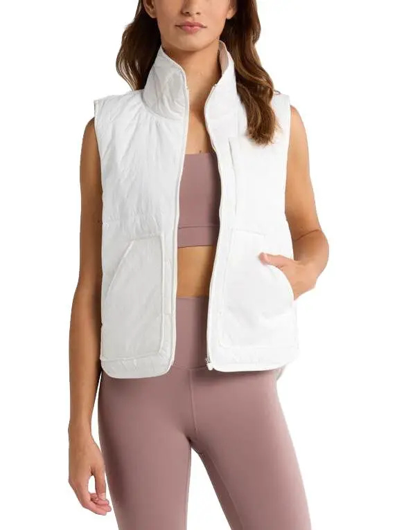 Zella Packable Quilted Vest - Ivory Cloud