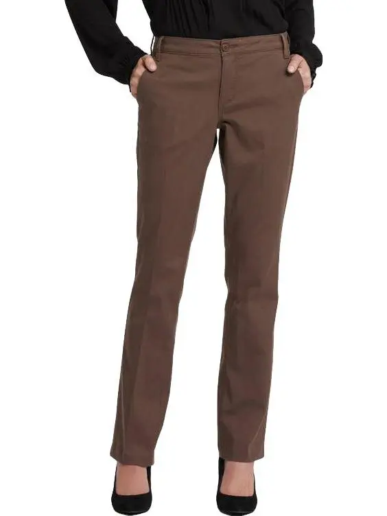 NYDJ Barbara Stretch Twill Bootcut Pants - Dark Wood
