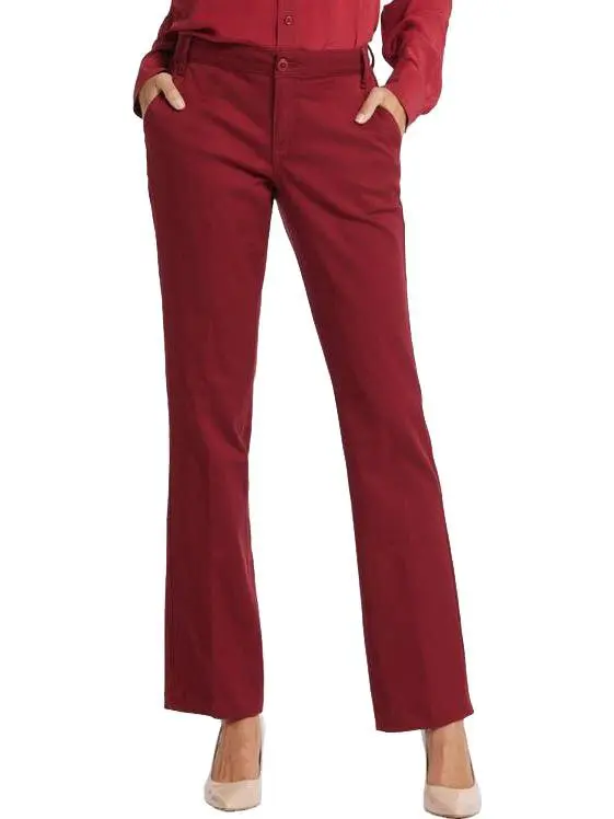 NYDJ Barbara Stretch Twill Bootcut Pants - Wild Currant
