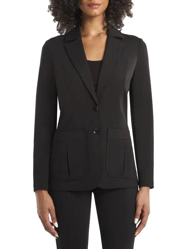 CAPSULE 121 Notched Lapel Blazer - Black