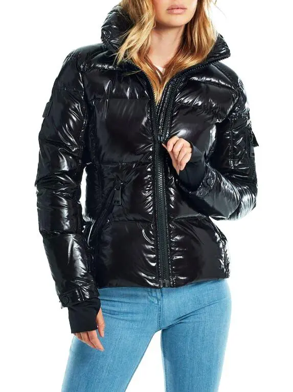 Sam. Freestyle Water Resistant Down Puffer Coat - Caviar