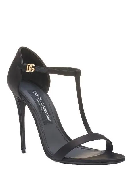 Dolce & Gabbana Keira T-bar Sandal - 80999 Nero