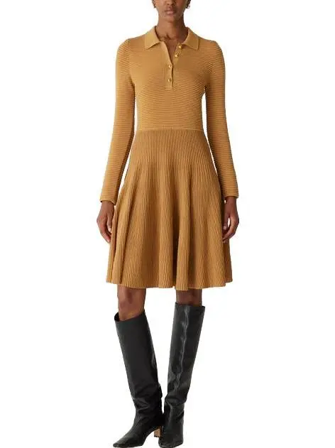 Rebecca Taylor Ottoman Knit Dress - Camel