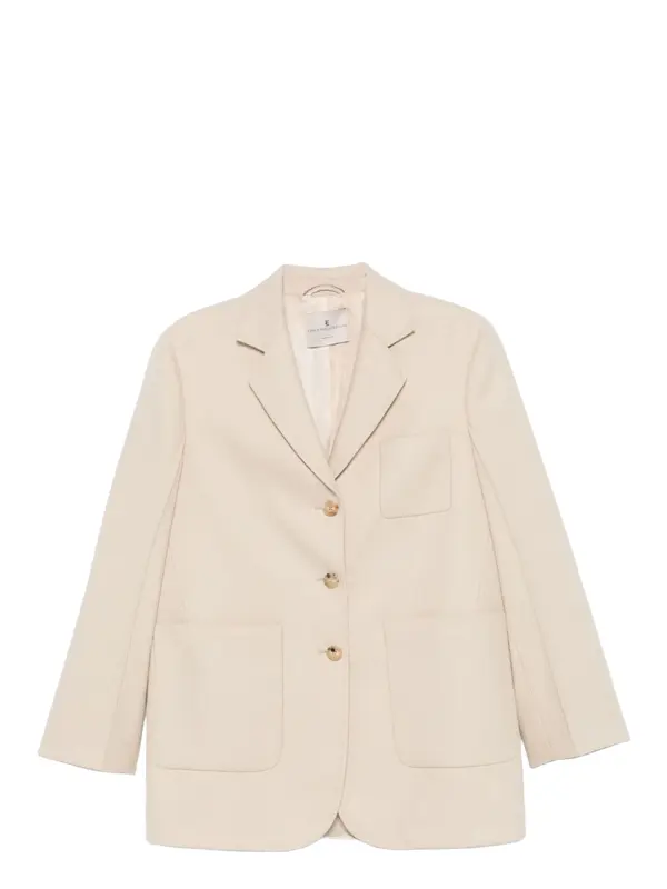 Ermanno Scervino Virgin Wool Blazer - Neutrals