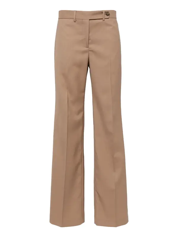 Paul Smith Pressed-crease Wool Trousers - Brown