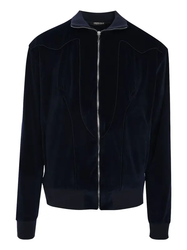 Roberto Cavalli Ciniglia Track Jacket - Blue