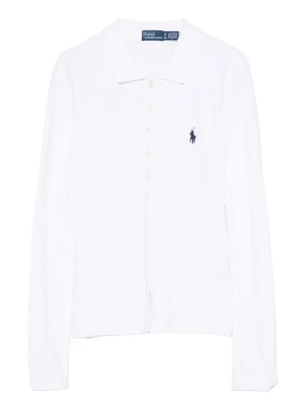 Polo Ralph Lauren Button-up Long-sleeve Polo Shirt - White