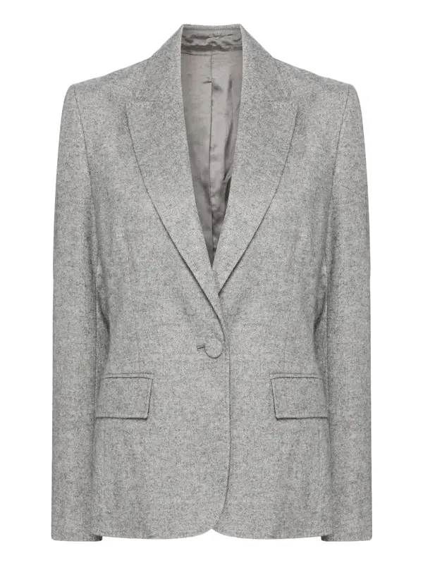 N.peal Wool-blend Single-breasted Blazer - Grey